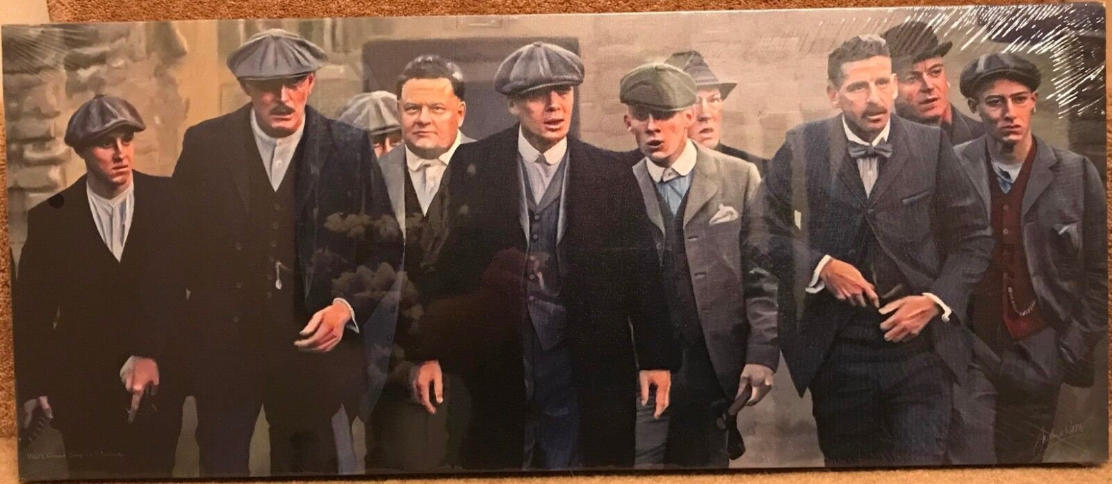 2 Different Peaky Blinders Canvas Designs 24"x 10" on A Wooden ...