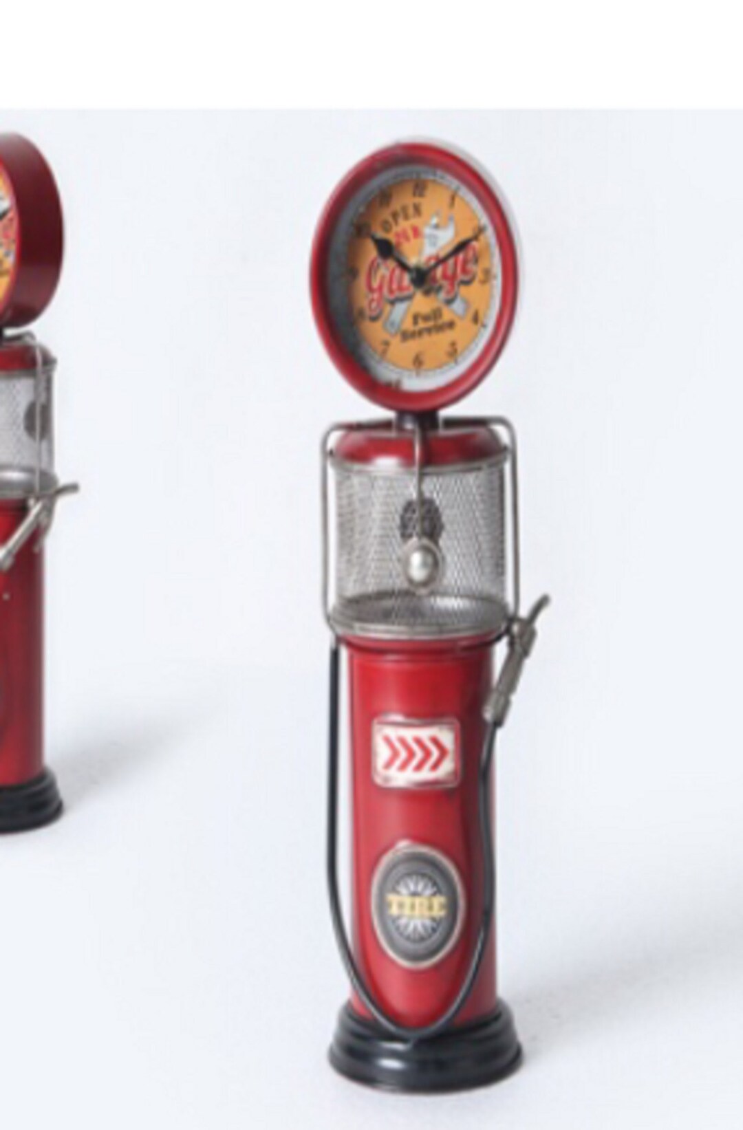 Gas Pump Clock Retro Style Made From Distressed Metal, Lovely Unusual ...