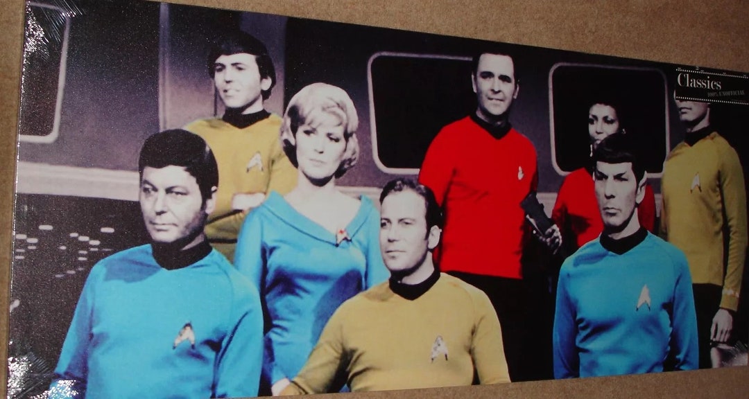 Star Trek Coloured 48" X 20" Canvas Print on A Wooden Frame - Etsy