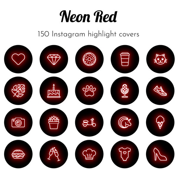 Red Instagram Highlights - Etsy