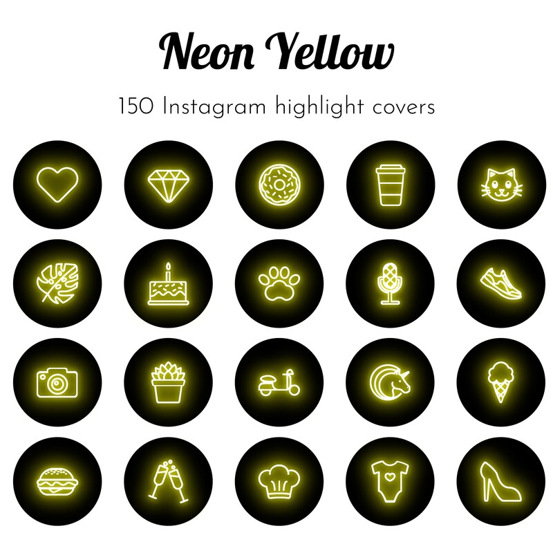 Yellow Instagram - Etsy