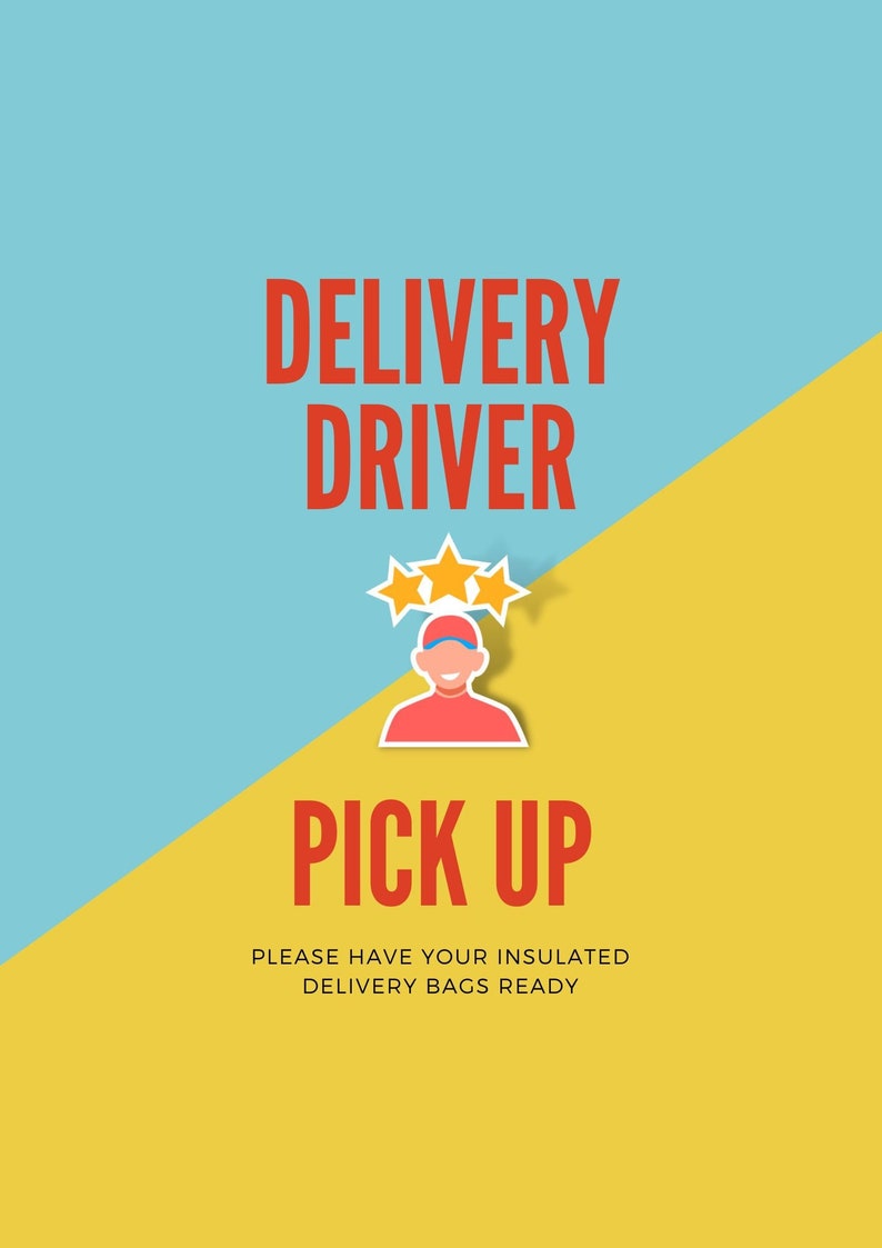 Restaurant Sign for Delivery Drivers Pick Up - Etsy