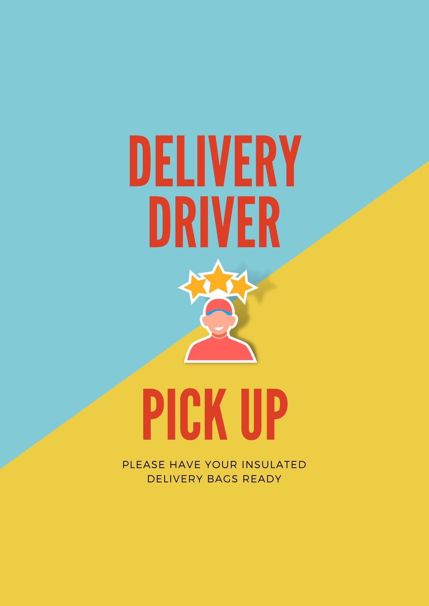 Restaurant Sign for Delivery Drivers Pick Up - Etsy