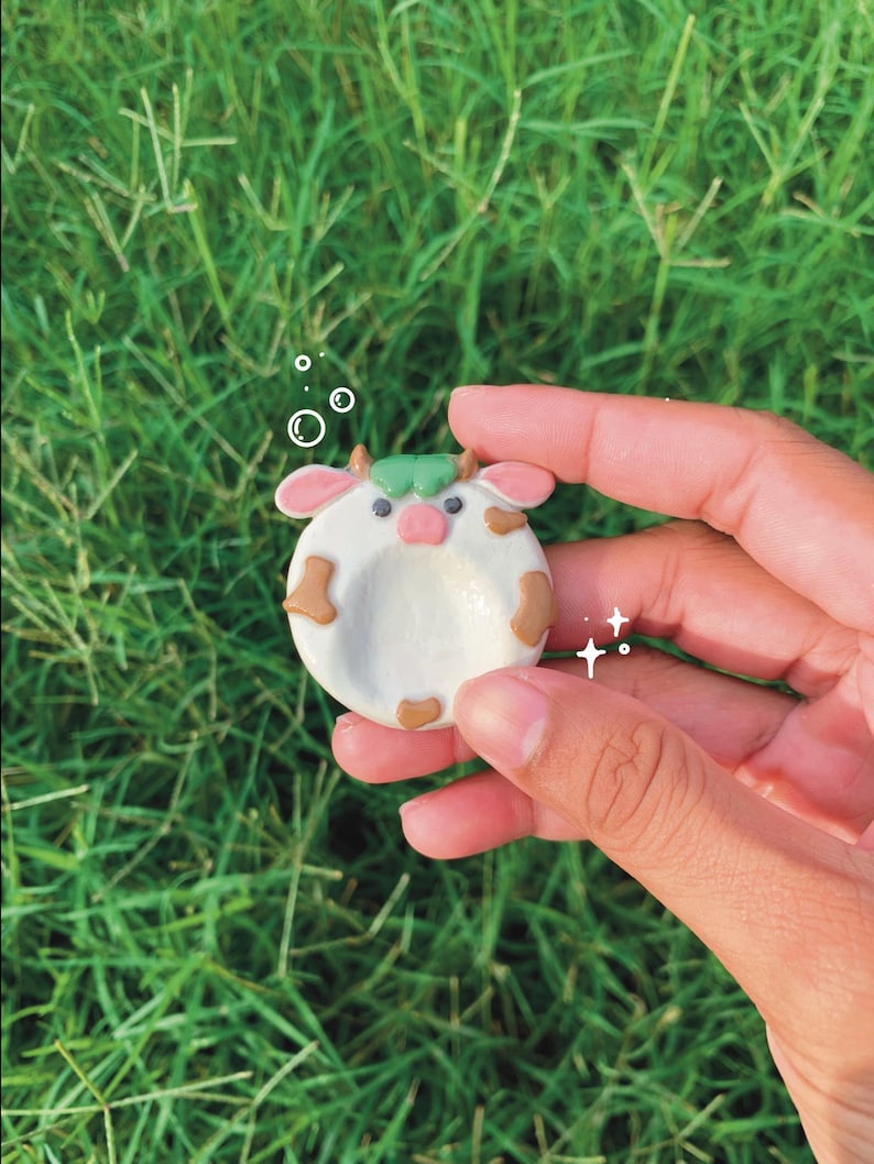 Cute Animals Worry Stone| Handmade Worry Stone | Polymer Clay Fidget ...