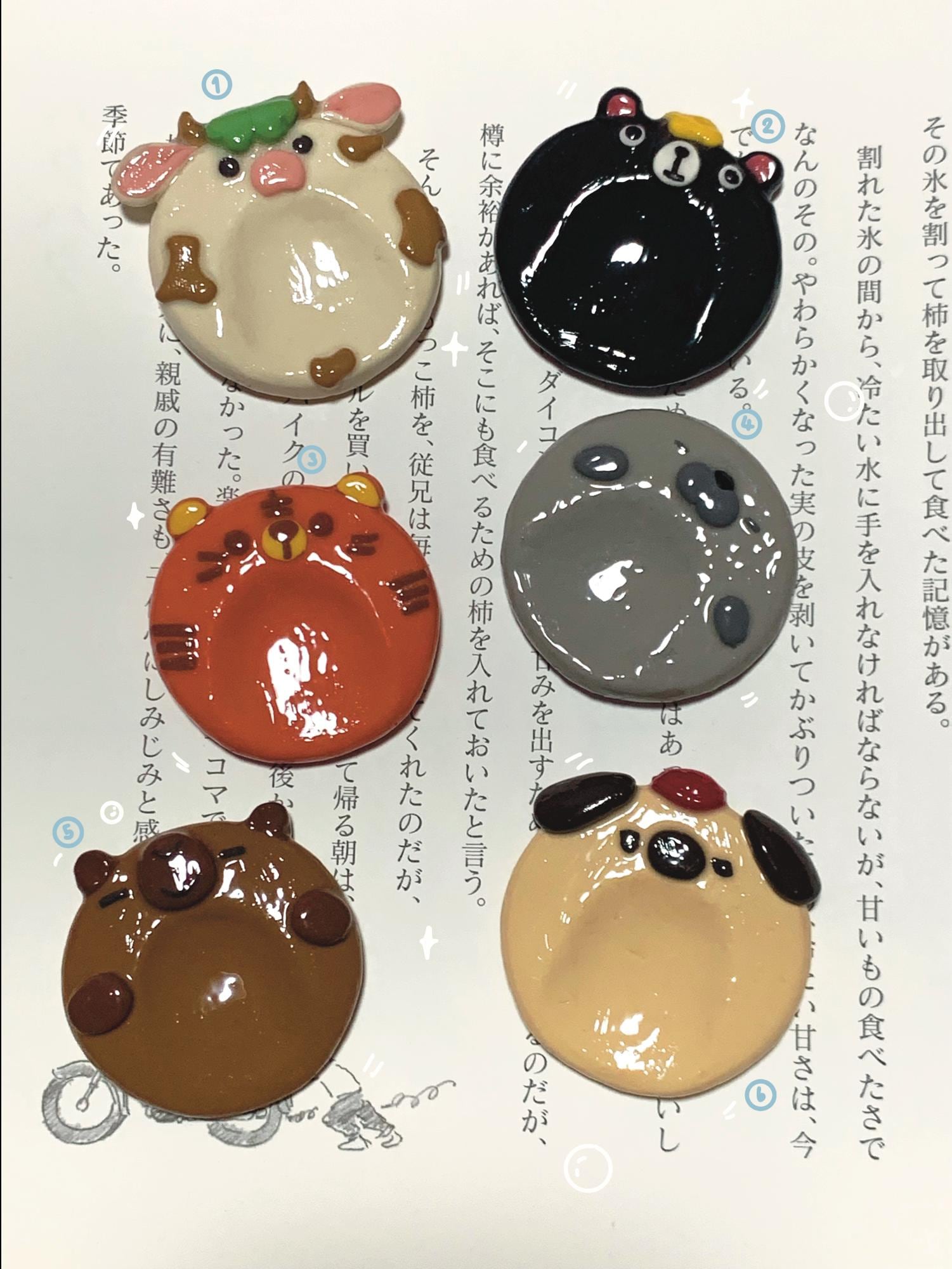 Cute Animals Worry Stone| Handmade Worry Stone | Polymer Clay Fidget ...