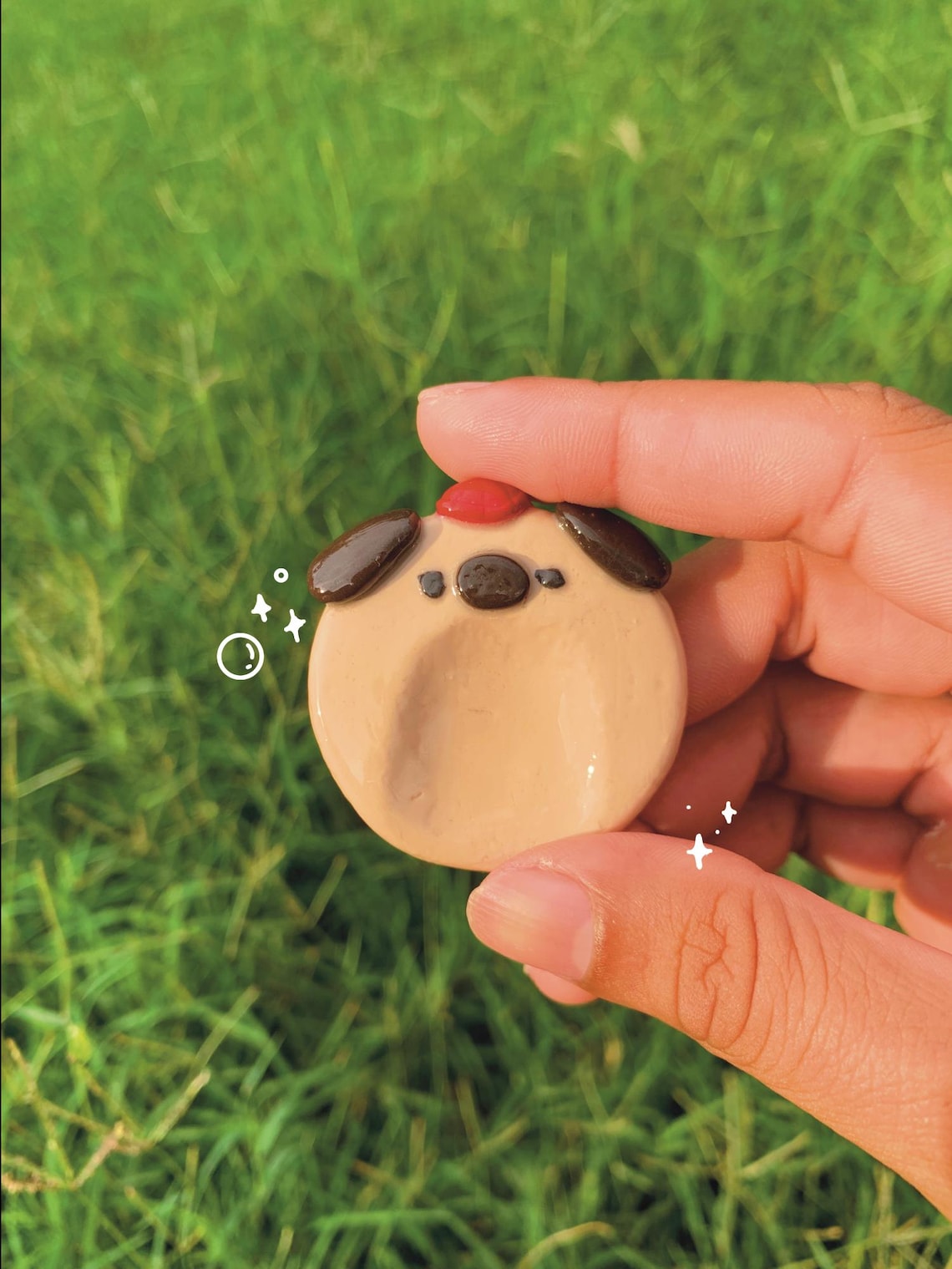 Cute Animals Worry Stone| Handmade Worry Stone | Polymer Clay Fidget ...