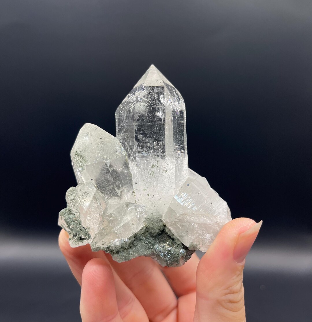 Himalayan Quartz Crystal Cluster With Chlorite and Anatase From India ...