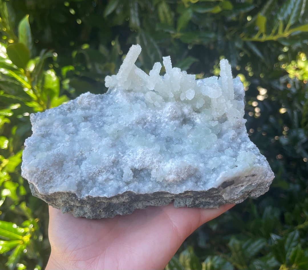 Prehnite After Laumontite Specimen From Mumbai, India (2.08lbs). Rare ...