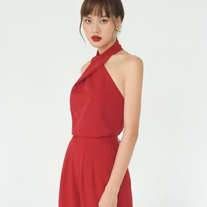 Halter Neck Women Top Open Back Top - Etsy