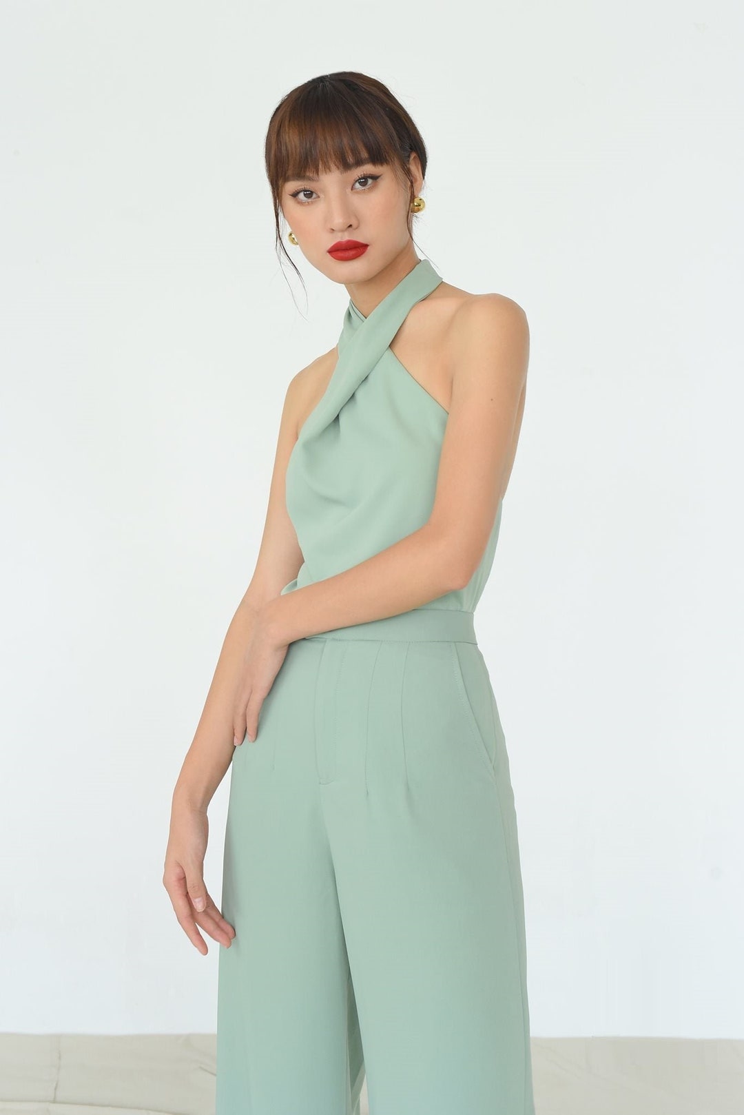 Halter Neck Women Top Open Back Top - Etsy