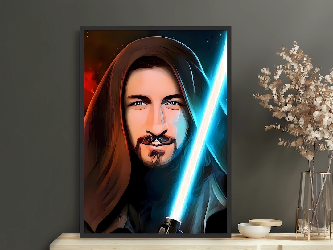 Star Wars Portrait, Personalized Jedi Poster, Personalized Star Wars ...