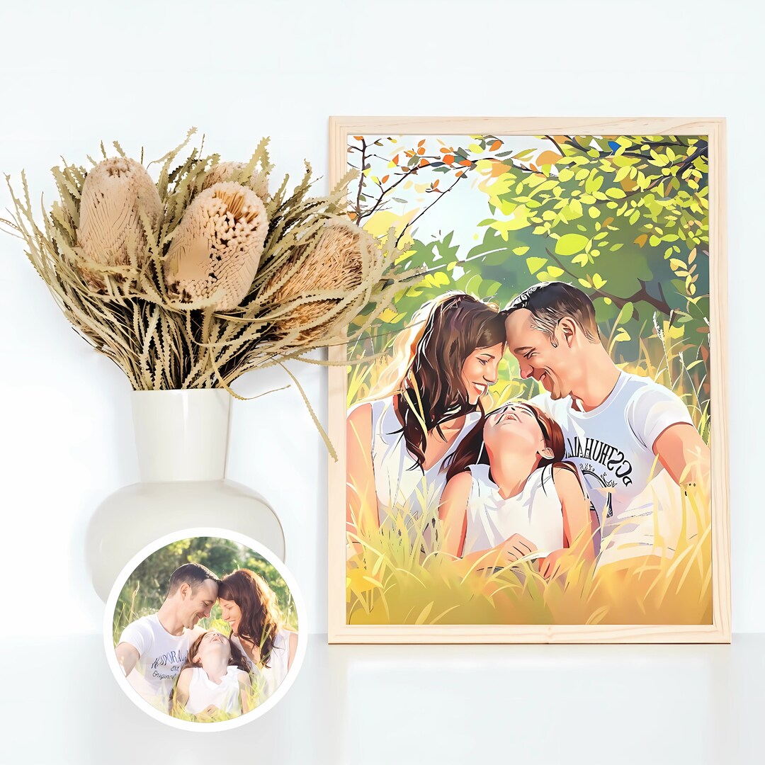 Personalized Family Portrait, Custom Photo, Photo Illustration ...