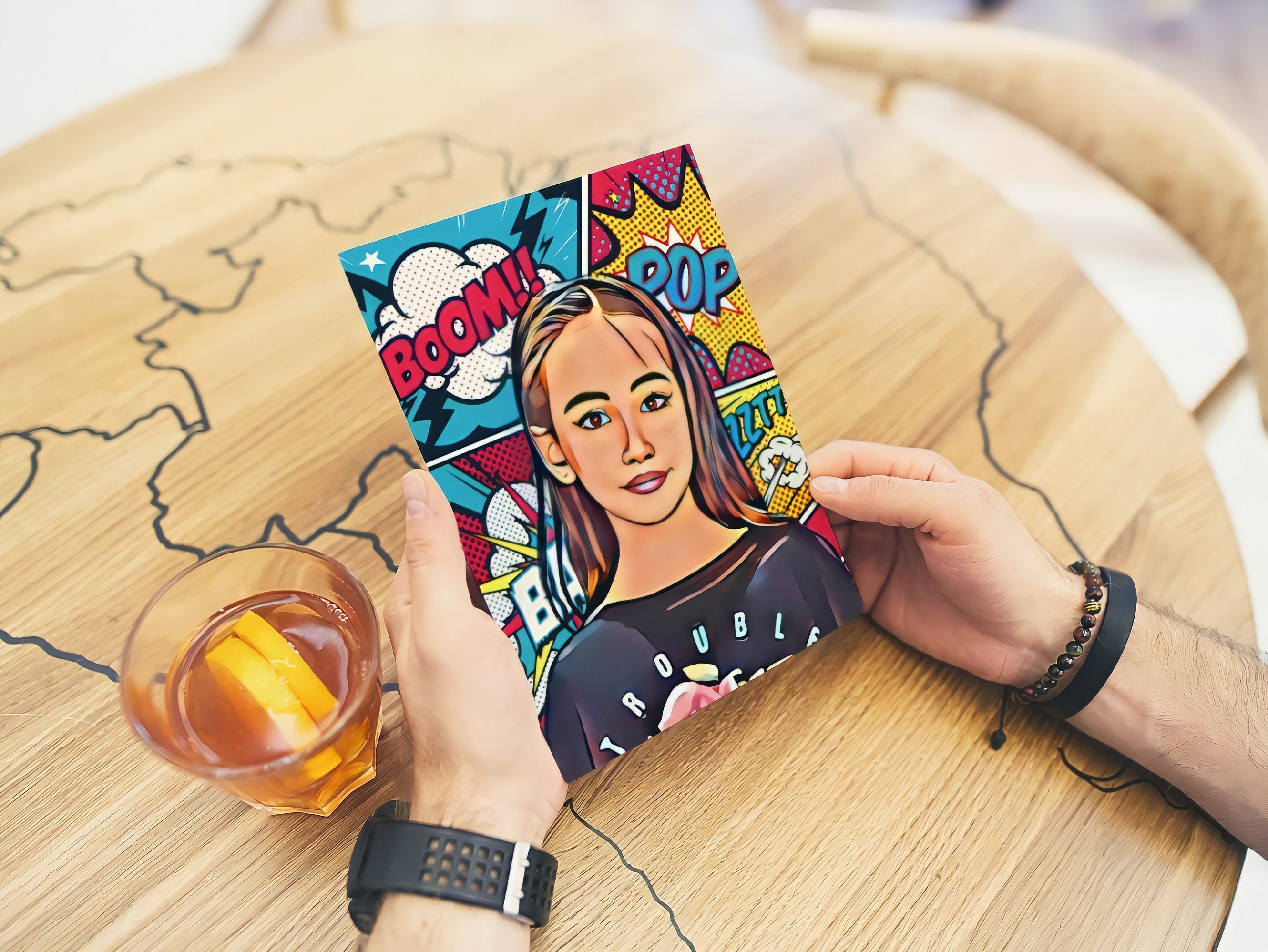 Personalized Pop Art Portrait From Photo Custom Pop Art - Etsy