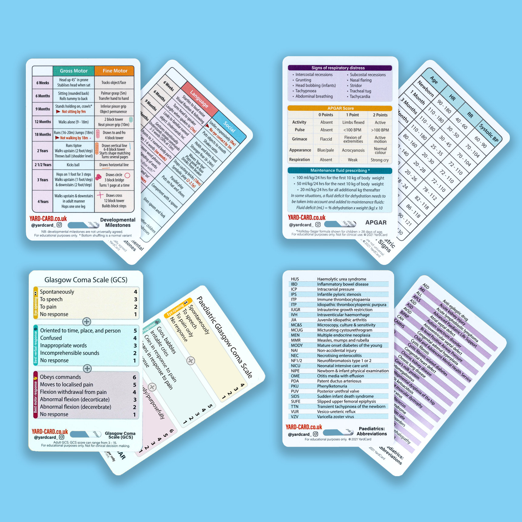Paediatric Yardcard Bundle Reference Cards for Child Nurses - Etsy UK