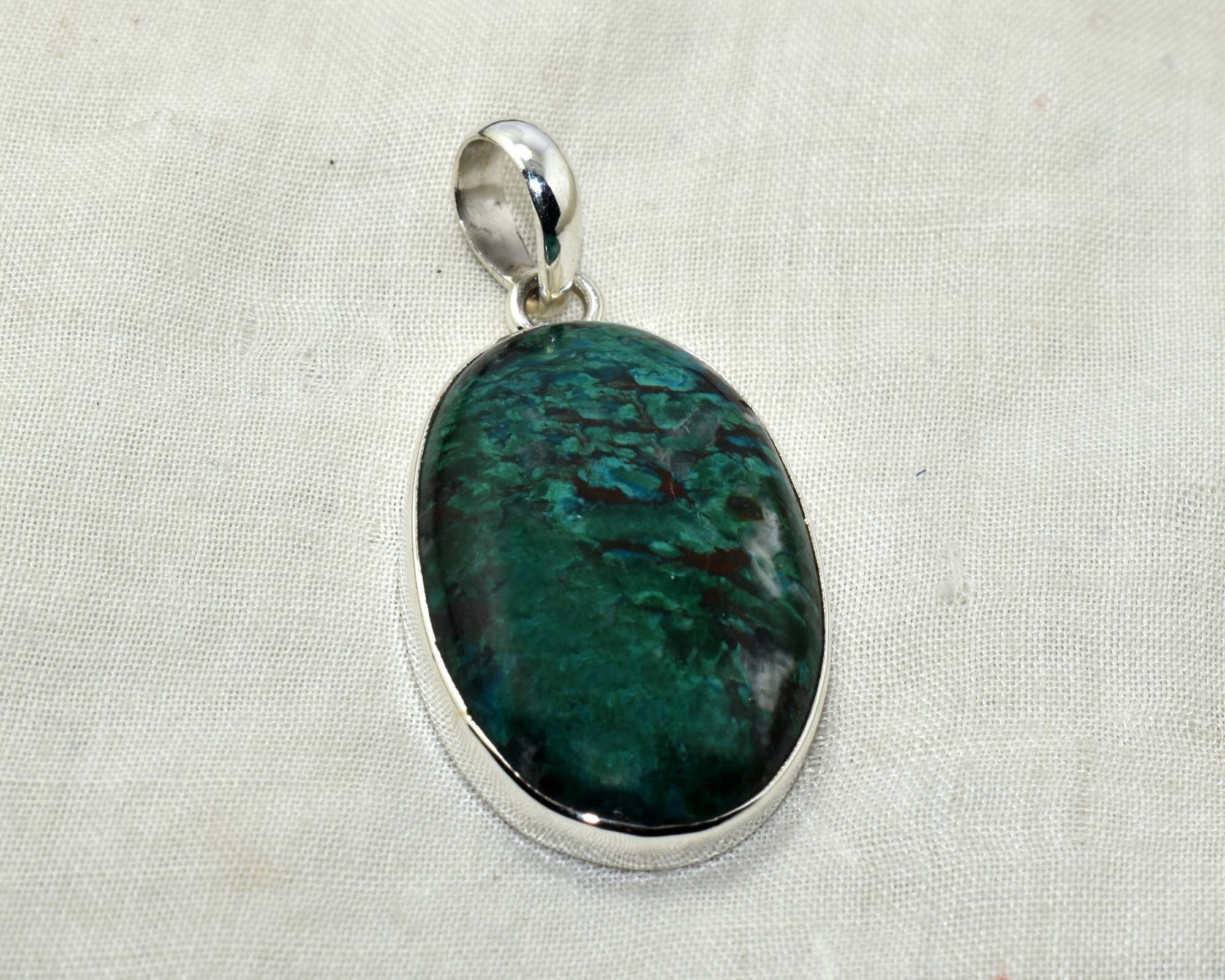 Azurite Pendant 925 Sterling Silver Jewelry Natural azurite - Etsy.de