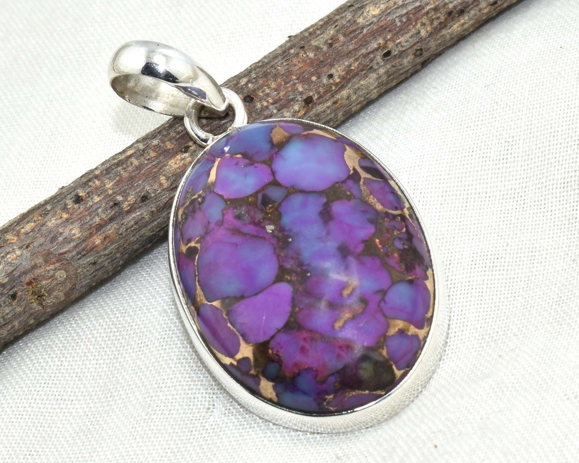 925 Sterling Silver Jewelry Pendant Designer Purple Copper - Etsy.de