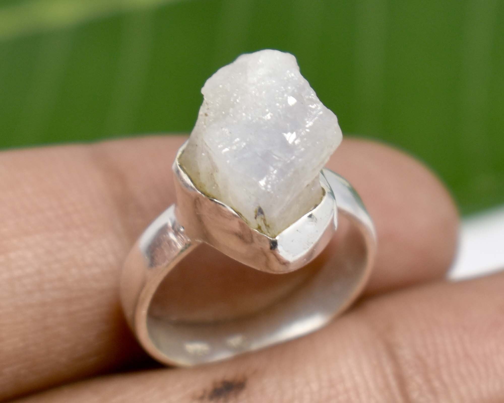 Rough Moonstone Ring