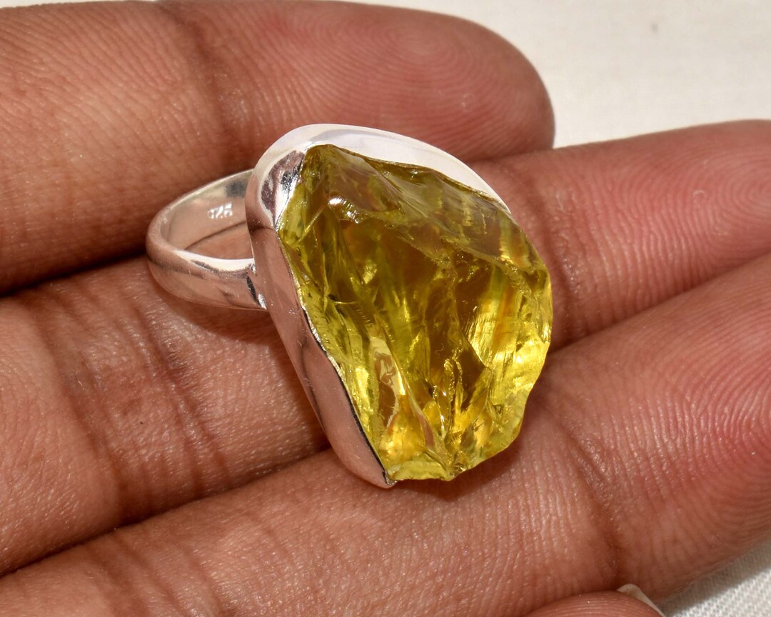 Lemon Quartz Rough Rings Raw Lemon Quartz Rings Lemon Quartz - Etsy.de