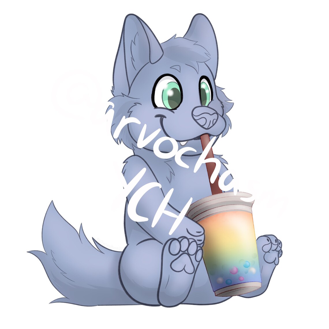 Boba Tea Pride Furry Commission YCH please Read Description - Etsy