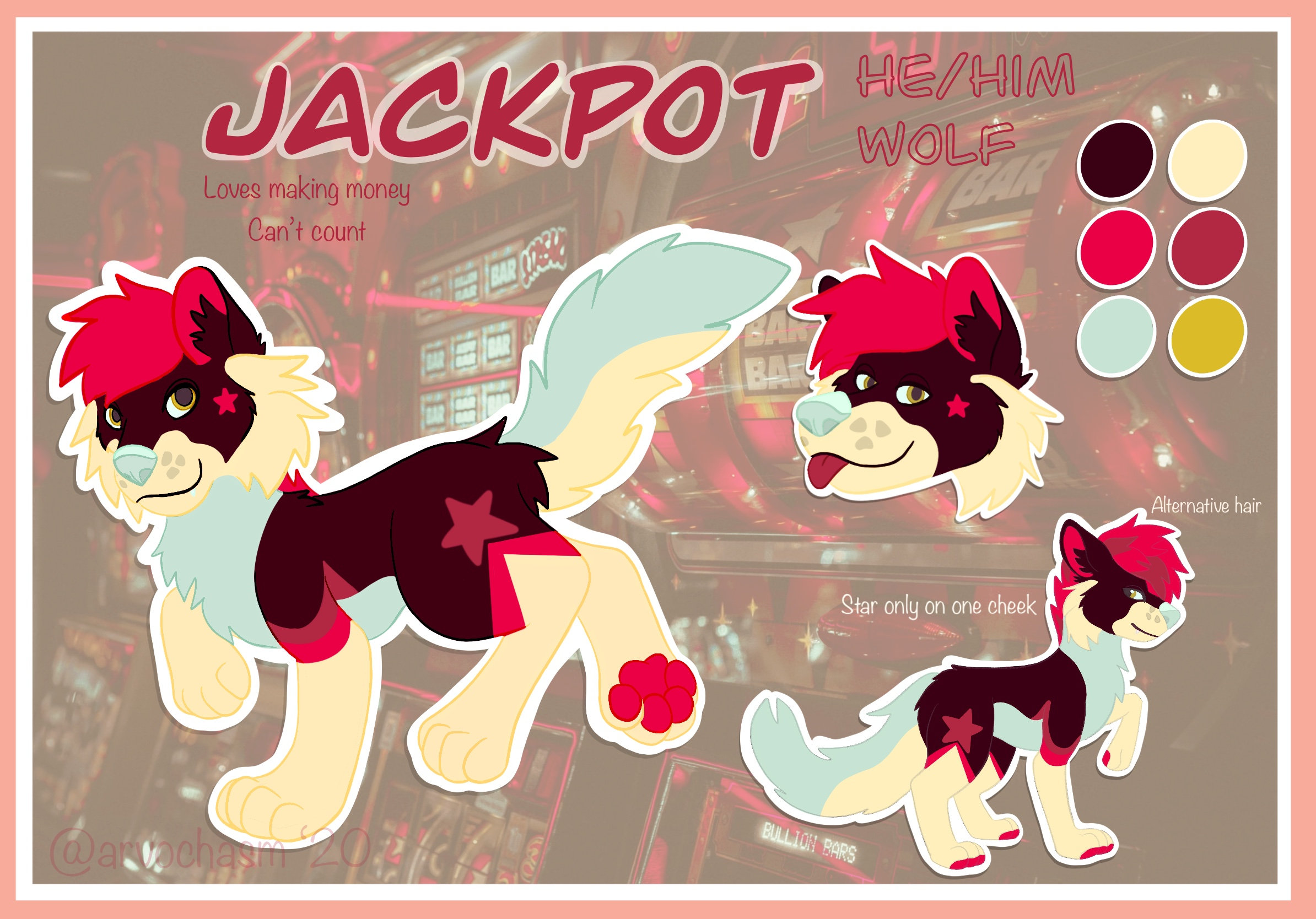 Furry fursona reference sheet | Etsy