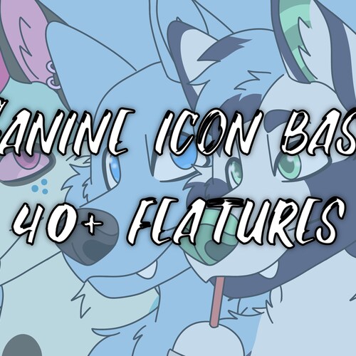 Furry Fursona Canine Icon PSD Base - Etsy