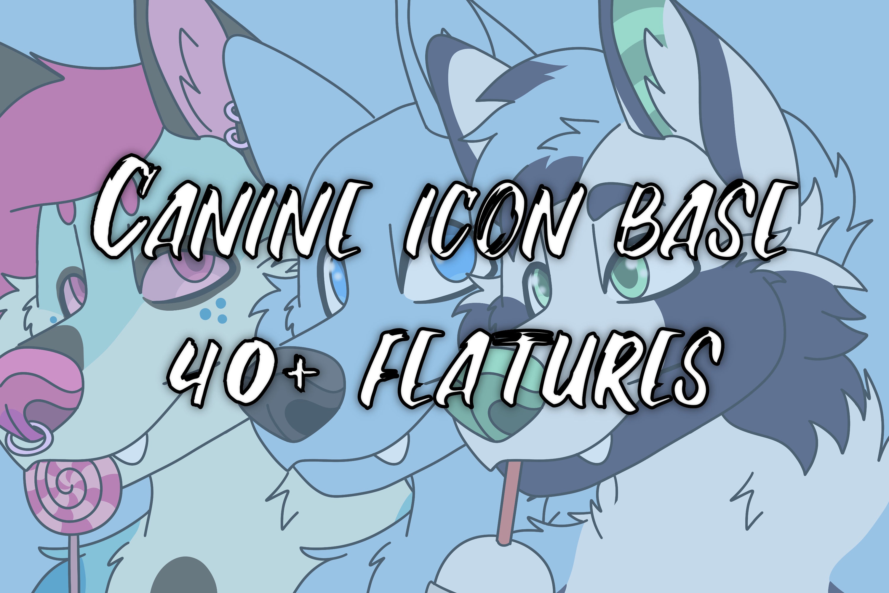 Furry Fursona Canine Icon PSD Base - Etsy