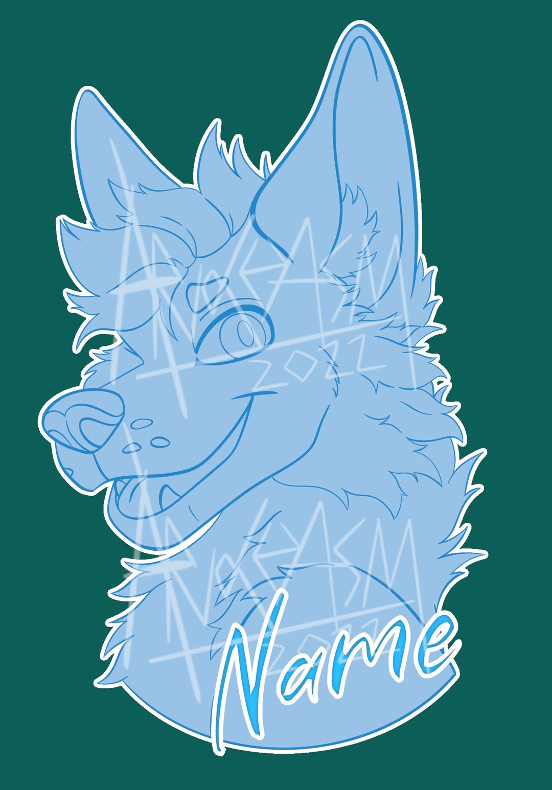 Convention Badge Furry Fursona YCH - Etsy