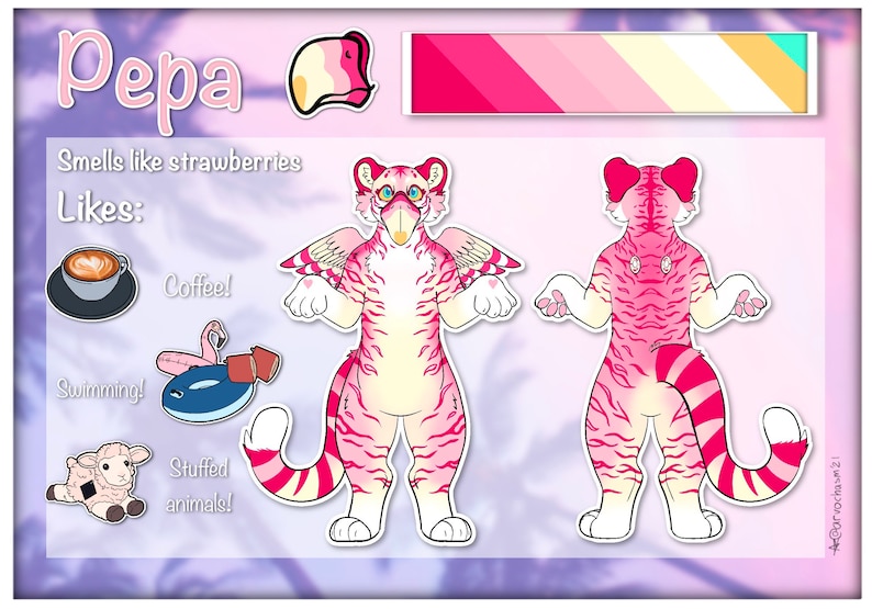 Furry Fursona Reference Sheet - Etsy