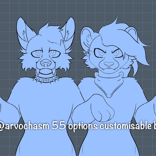Furry P2U Base With 55 Options - Etsy