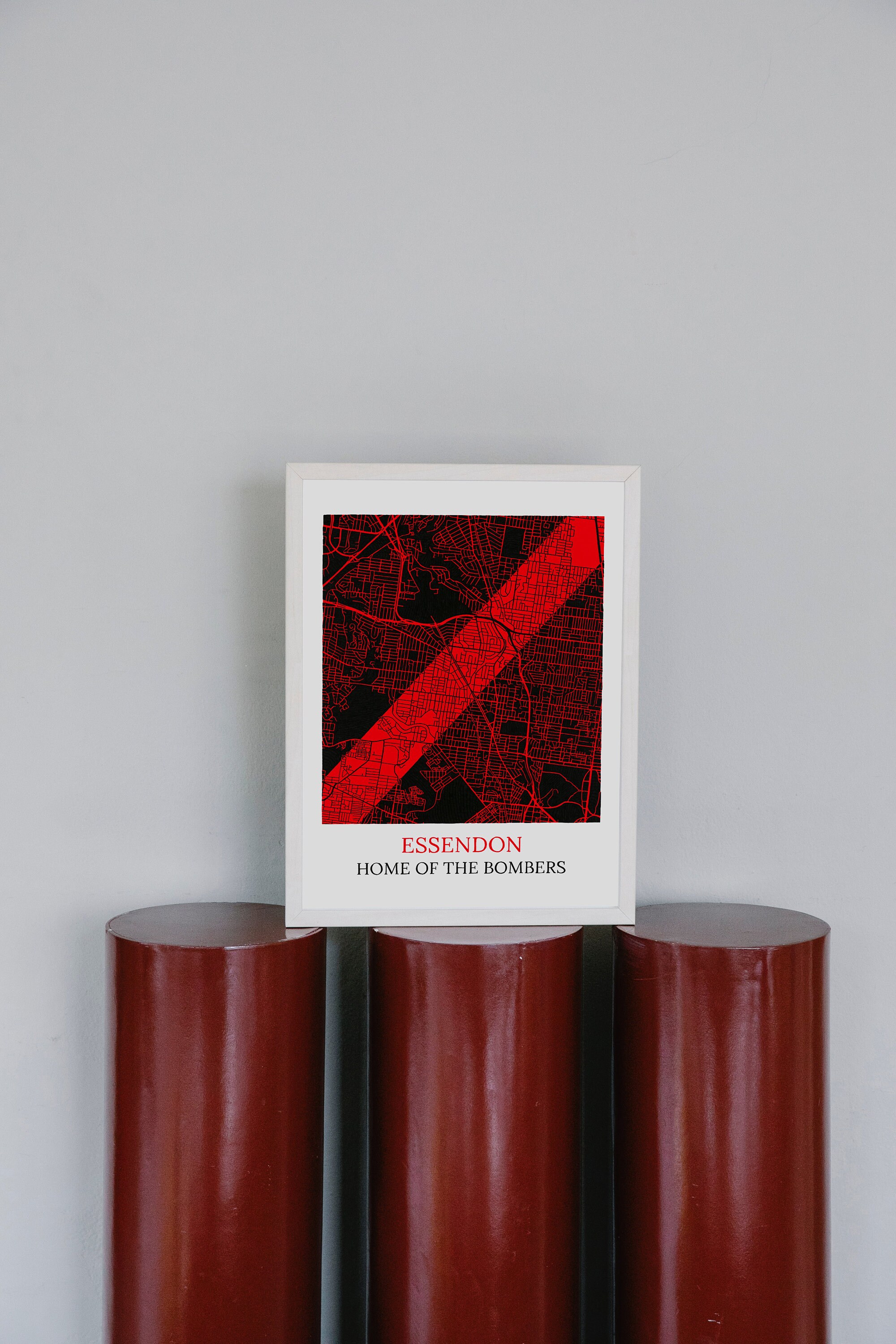 Essendon Bombers AFL Map Print (originally Hand Drawn) - Etsy Australia