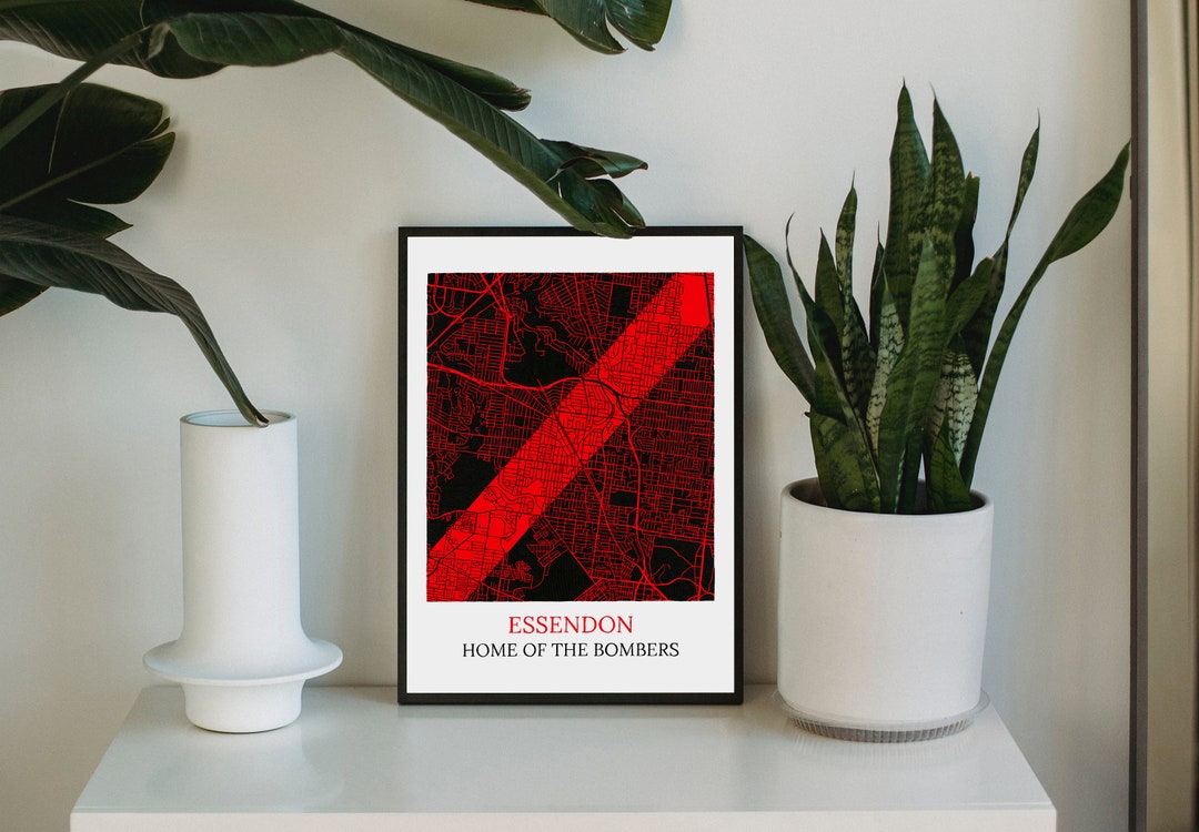 Essendon Bombers AFL Map Print (originally Hand Drawn) - Etsy Australia