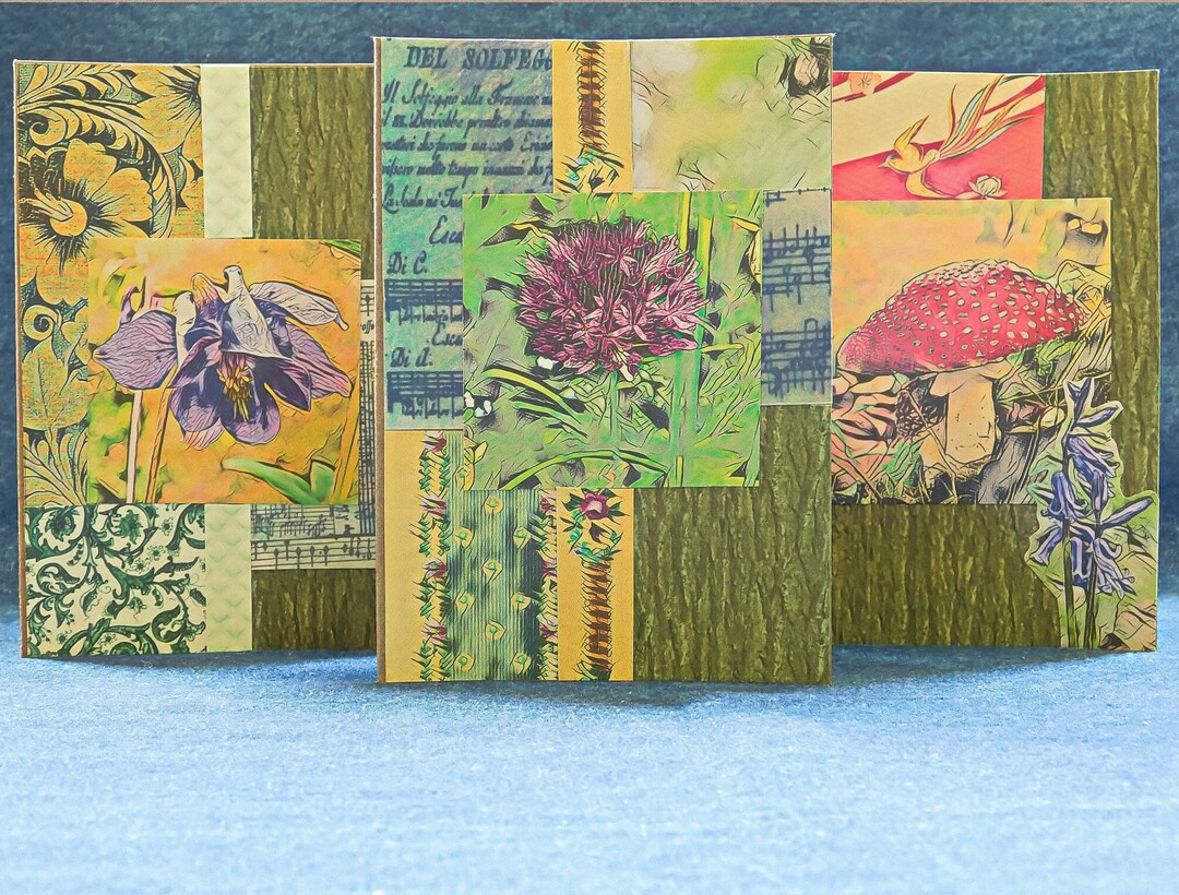 Cottagecore Handmade Card / Decoupage Greeting Card With Allium Flower ...