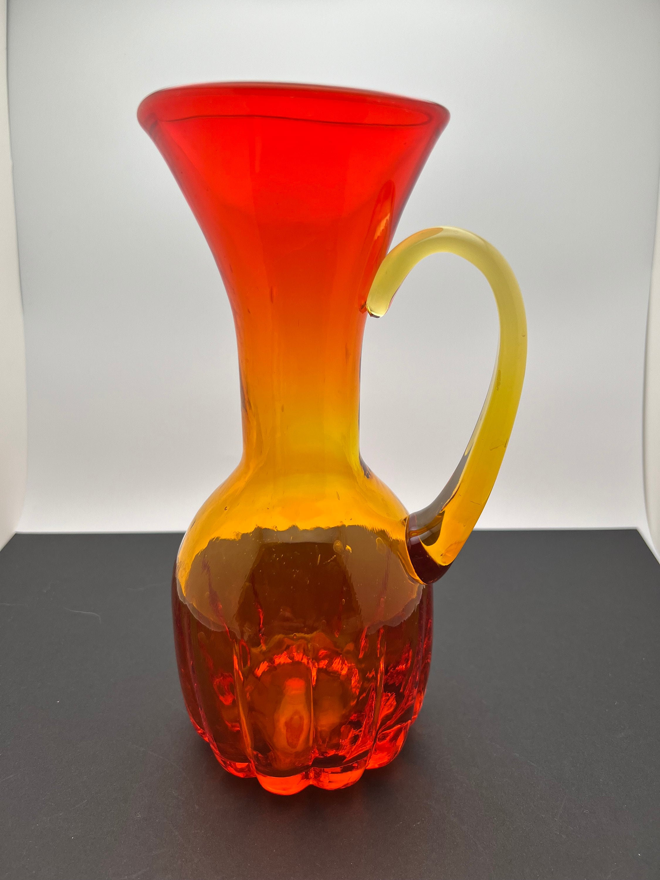Vintage MCM Blenko Amberina Glass Pitcher - Etsy