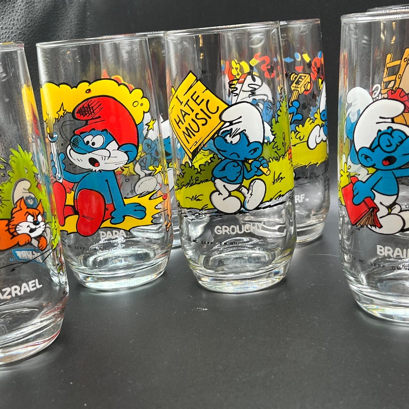 Smurf Drinking Glass - Etsy