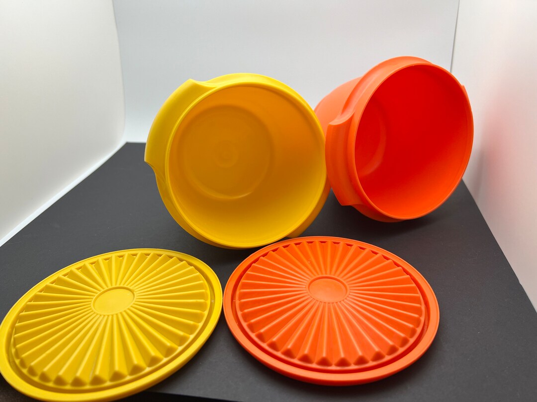 Vintage 1970s Tupperware Servalier Storage Bowls With Matching Lids set ...