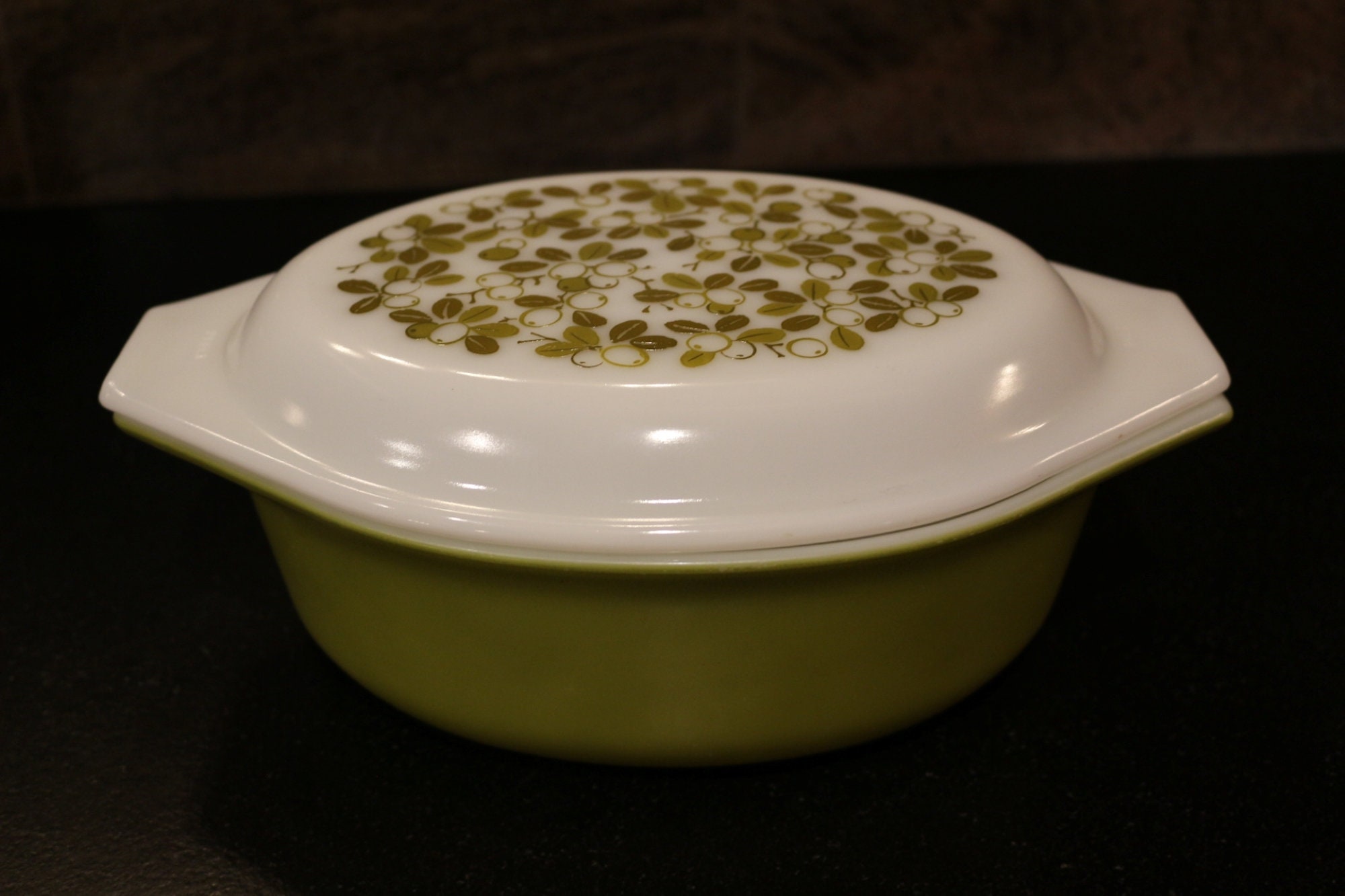 Vintage Pyrex Verde Olive 043 1.5 Quart Casserole, Olive Pattern ...