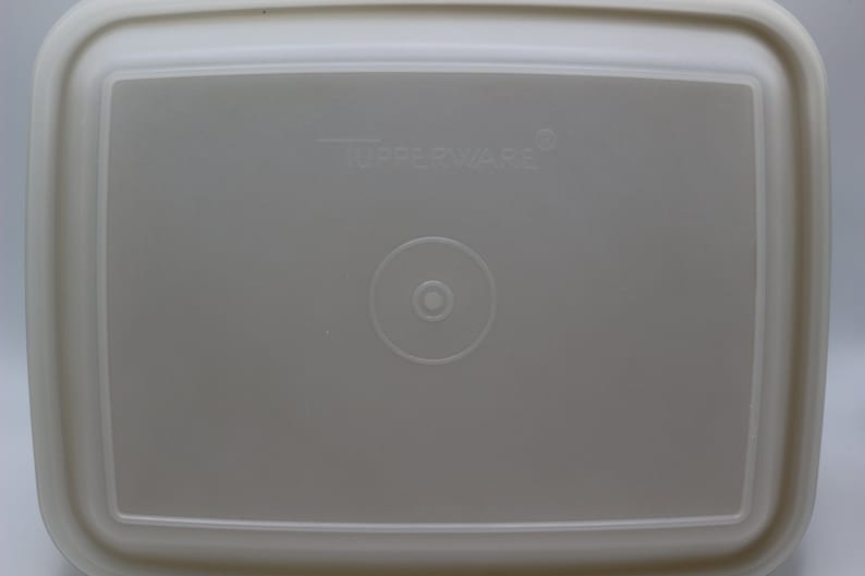 Vintage Tupperware Beige Ice Cream Container With Lid - Etsy