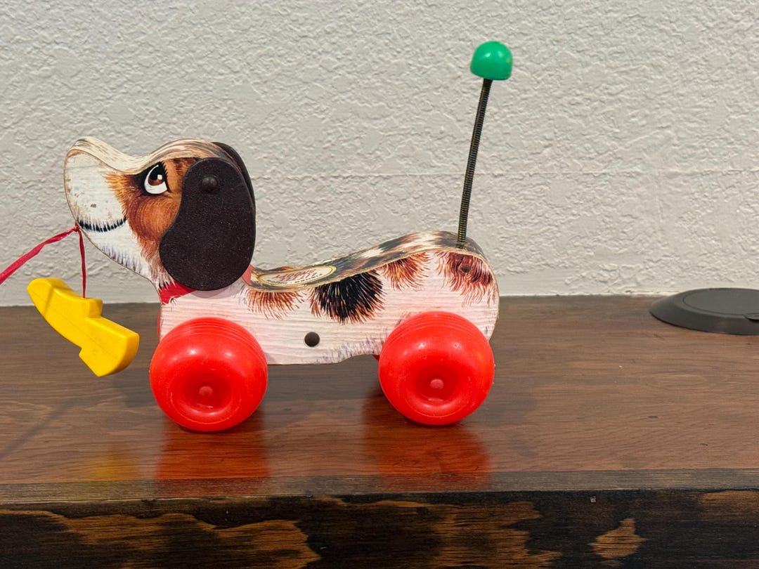 Vintage Fisher-price Little Snoopy Pull Toy (1965) - Etsy