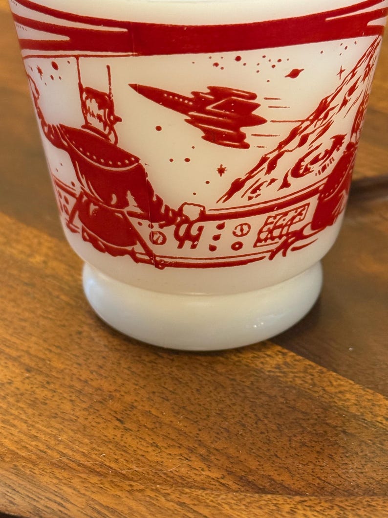 Vintage 1950s Hazel Atlas Buck Rogers "space Explorer" Red and White ...