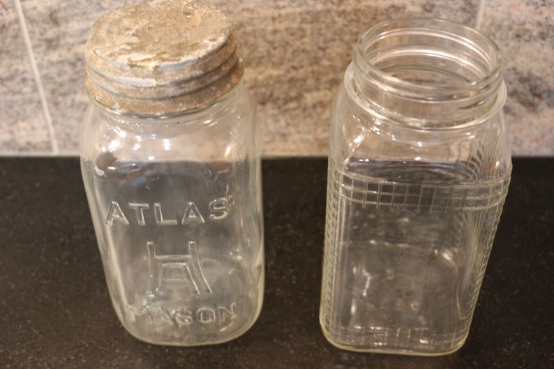 Vintage Hazel Atlas Canning Jars (2) - Etsy