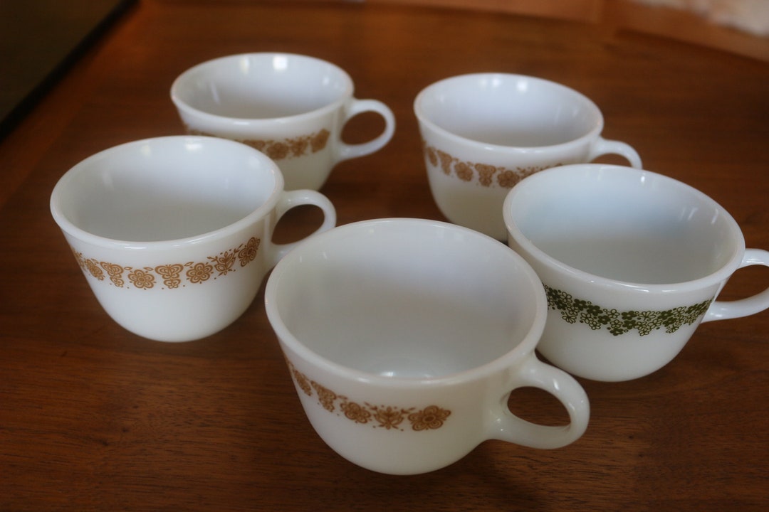 Vintage Pyrex Coffee Mugs (set of 5) - Etsy