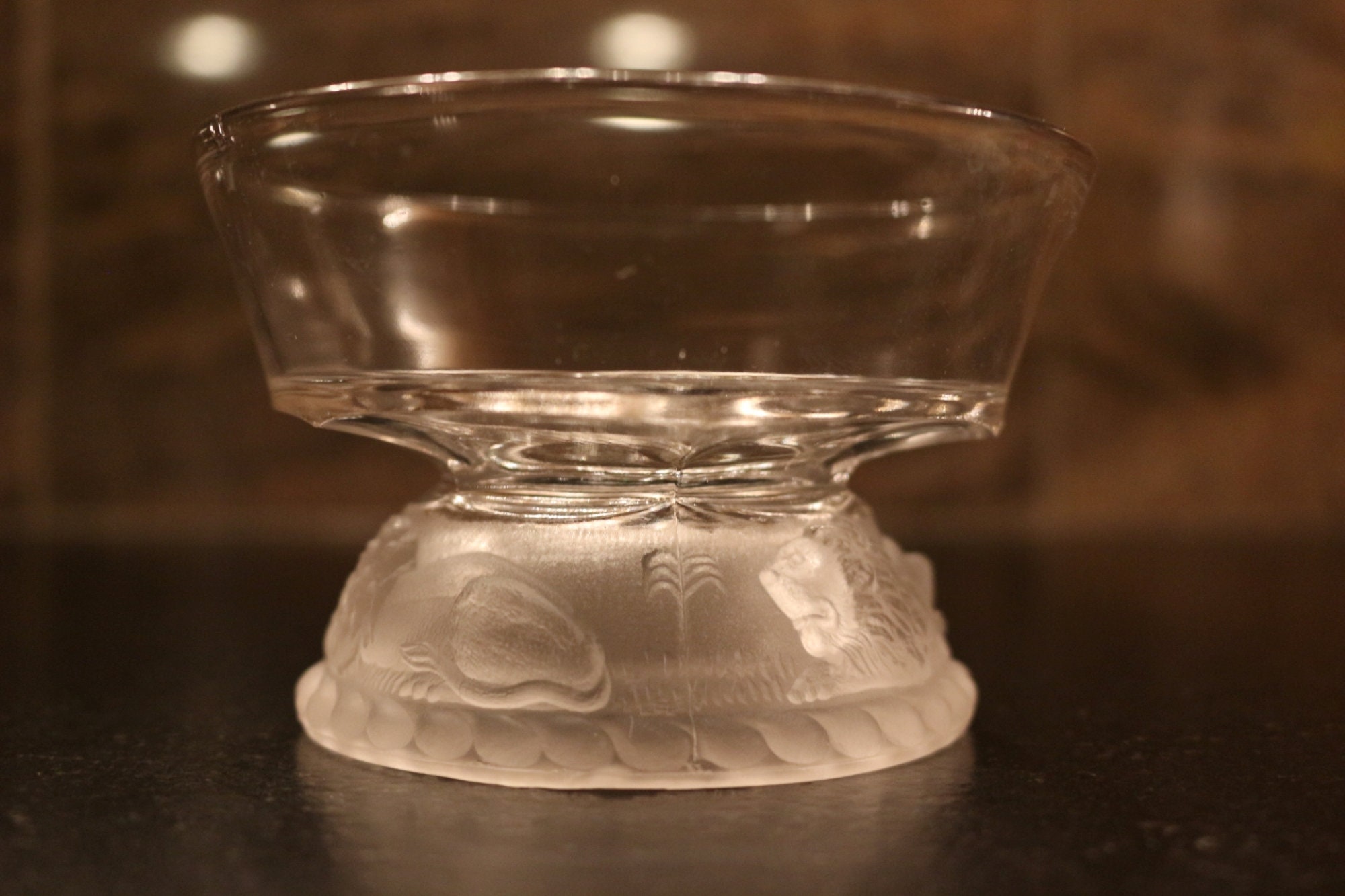 Vintage EAPG Gillinder & Sons Frosted Lion Glass - Etsy