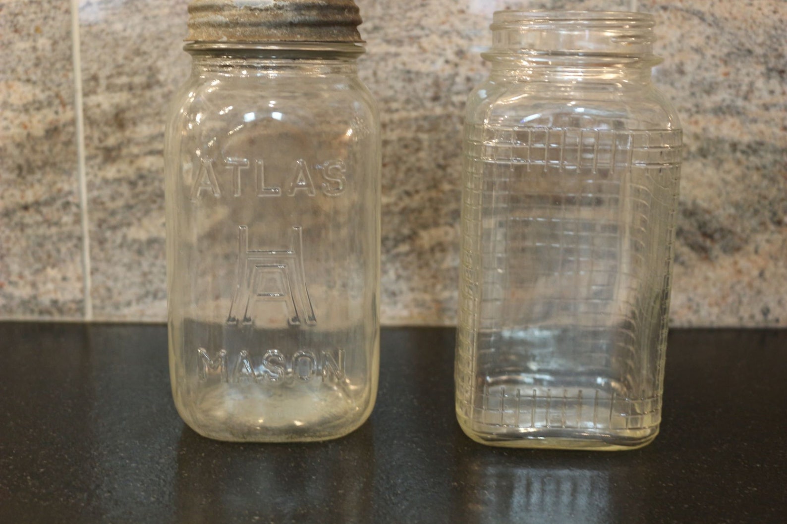 Vintage Hazel Atlas Canning Jars (2) - Etsy
