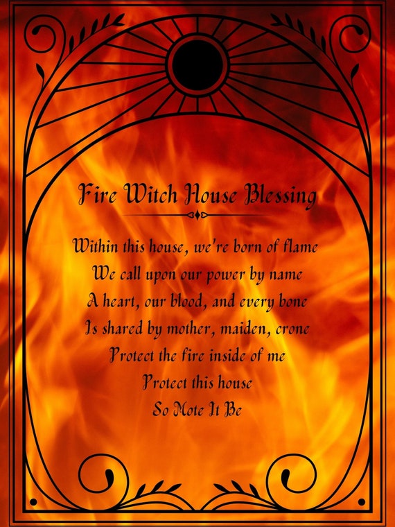 Fire Witch House Blessing Poster | Etsy