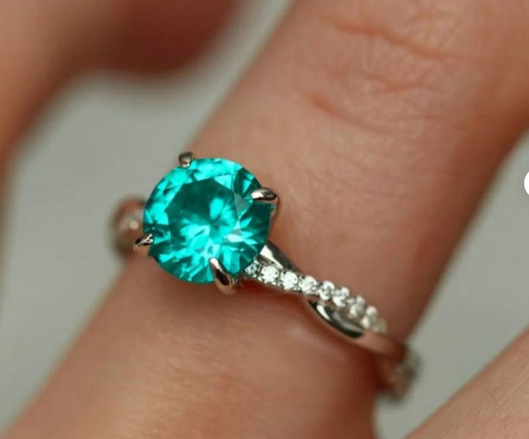 Paraiba Turmalin Ring, Paraiba Turmalin Ring, Paraiba Ring, 925 ...