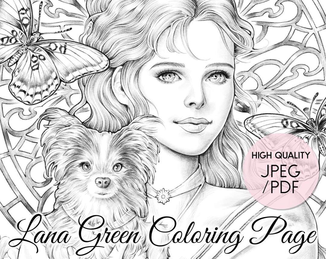 Papillon • Coloring Page for Adults • Grayscale Coloring Page • Instant ...