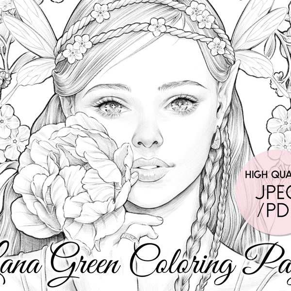 Lana Green Coloring Book - Etsy