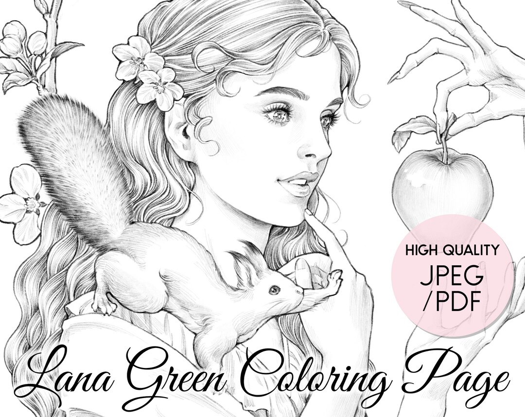 Poisonous Coloring Page for Adults Grayscale Coloring Page Instant ...