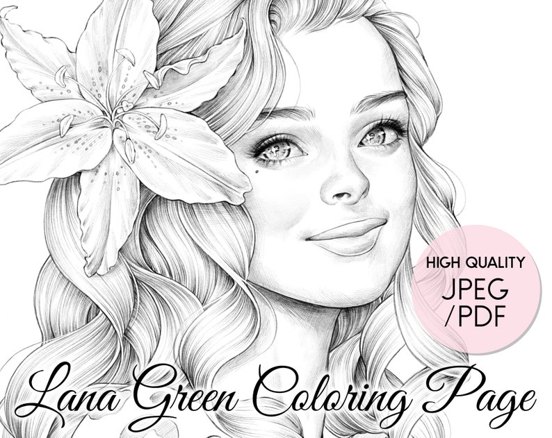 Sassy Coloring Page for Adults Grayscale Coloring Page - Etsy