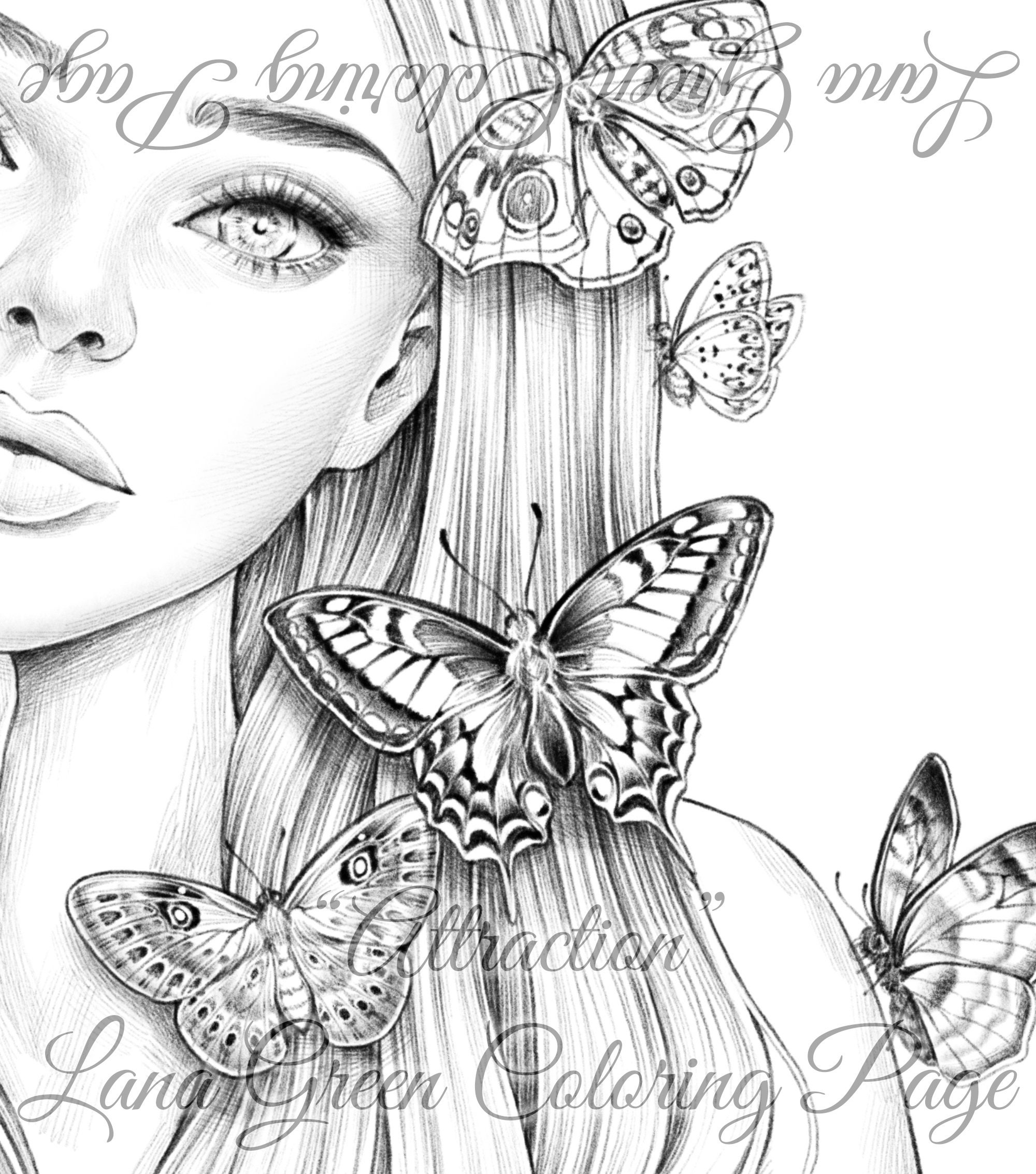 Attraction Coloring Page for Adults Grayscale Coloring - Etsy Australia
